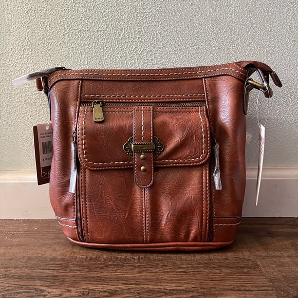 b.o.c. | Bags | Boc Brown Saddle Leather Crossbody Purse Nwt | Poshmark